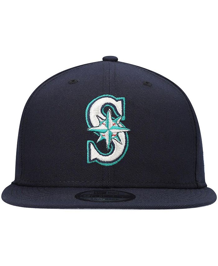 New Era Men's Navy Seattle Mariners Primary Logo 9FIFTY Snapback Hat ...