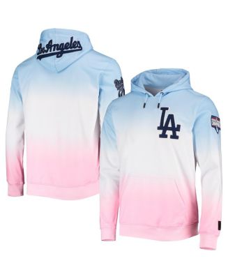 Men's Pro Standard Blue, Pink Los Angeles Dodgers Ombre Pullover Hoodie ...
