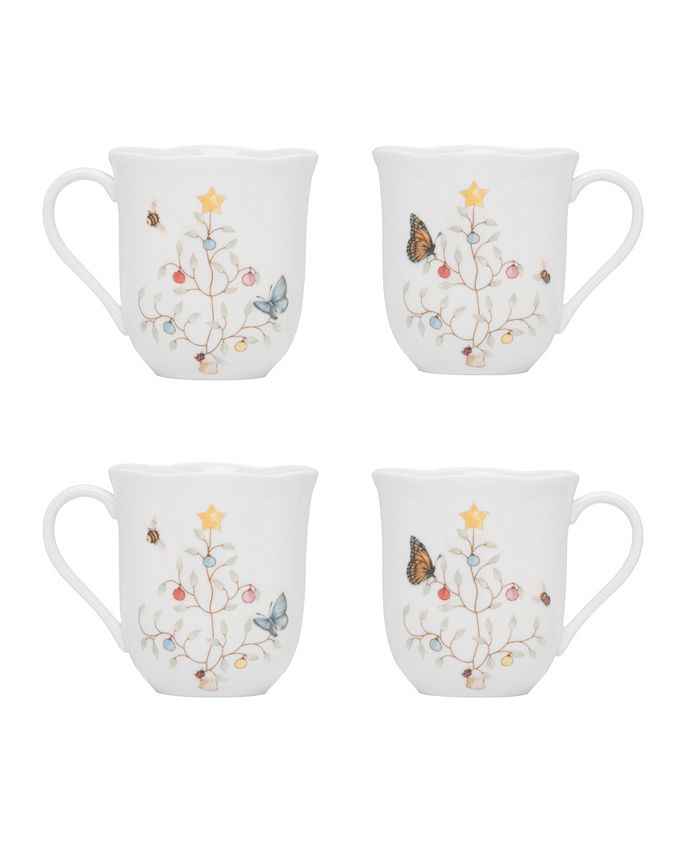 Lenox Butterfly Meadow Porcelain Seasonal Mugs, Set of 4 - Macy's
