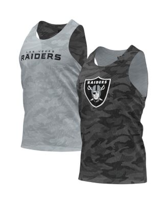 FOCO Men's Black, Gray Las Vegas Raiders Reversible Mesh Tank Top - Macy's