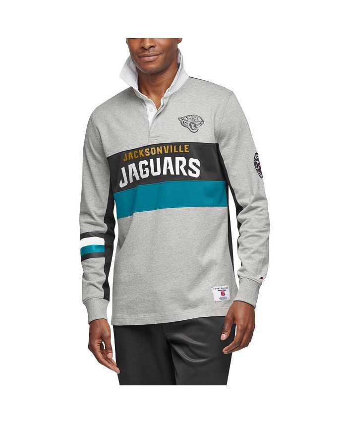 Tommy Hilfiger Men's Gray and Black Jacksonville Jaguars Rugby Long ...