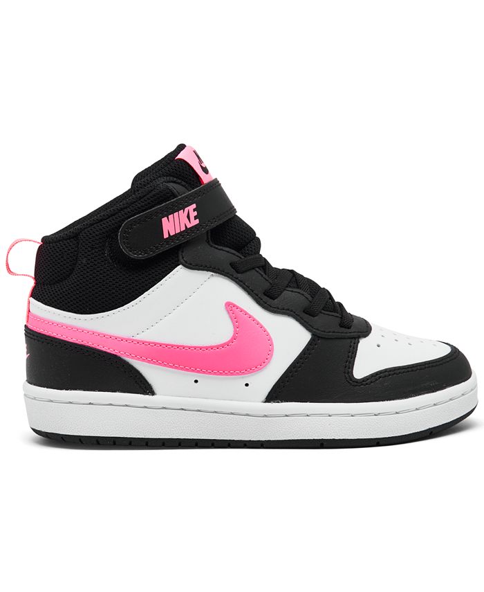 Nike Little Girls Court Borough Mid 2 Adjustable Strap Closure Casual ...