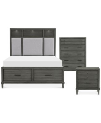 Mossbrook 3pc Bedroom Set (King Bed, Chest & Nightstand) - Macy's