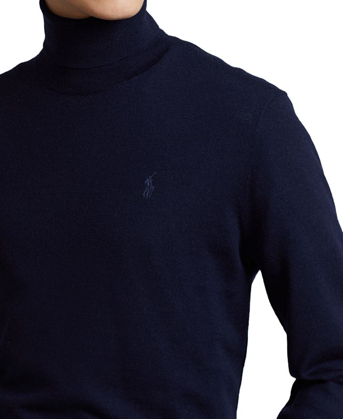 Polo Ralph Lauren Men's Washable Wool Turtleneck Sweater - Macy's