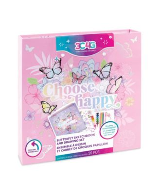 Butterfly Sketchbook and Drawing Set, 20 Piece - Macy's