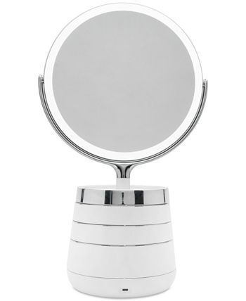 Sharper Image Spastudio Vanity Plus 10-Inch LED Mirror with Storage ...
