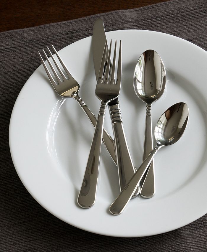 Chefs Harlow 18/10 Stainless Steel 44 Piece Flatware Set, Service for 8 ...