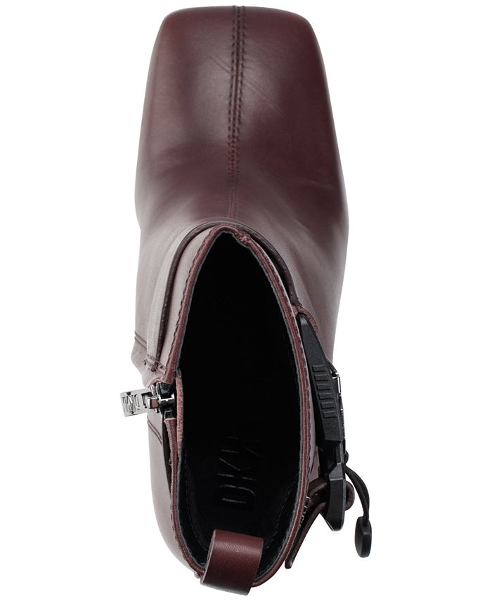 DKNY Women's Zana Square-Toe Buckled Platform Booties - Macy's