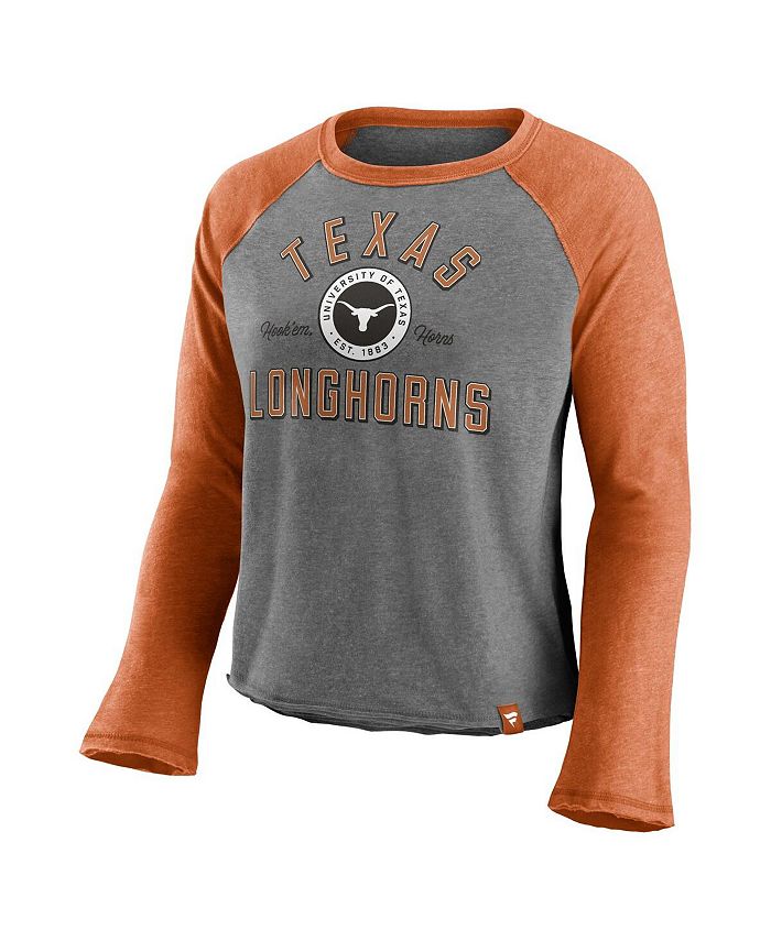 Fanatics Women's Heathered Gray and Heathered Texas Orange Texas ...
