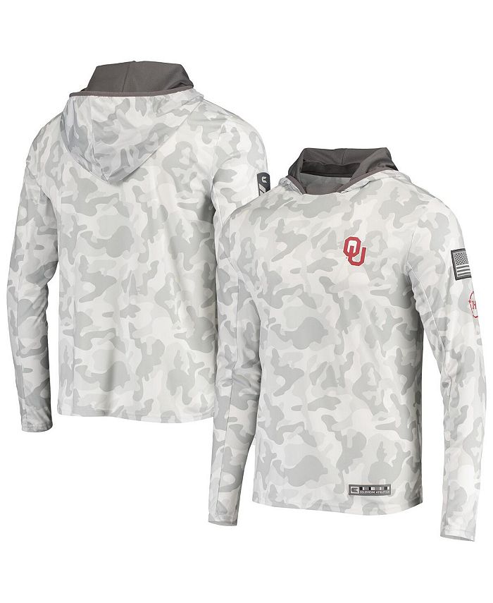 Colosseum Men's Arctic Camo Oklahoma Sooners OHT Military-Inspired Appreciation Long Sleeve ...