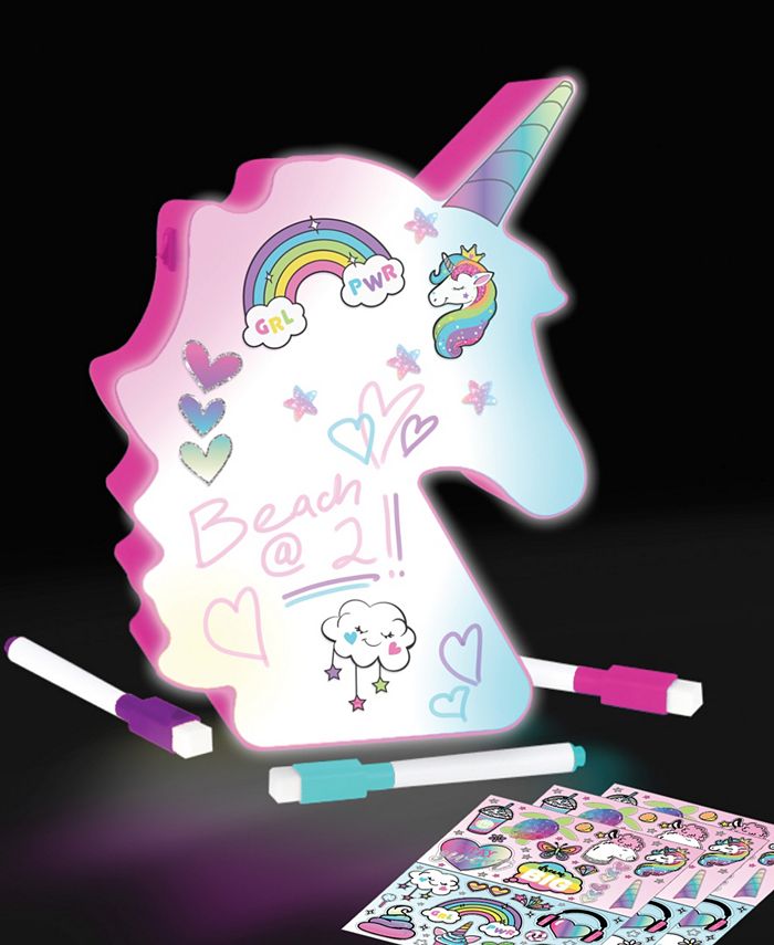 Activity Kings iLY Unicorn LED Light-Up Message Board Super DIY Glitter ...