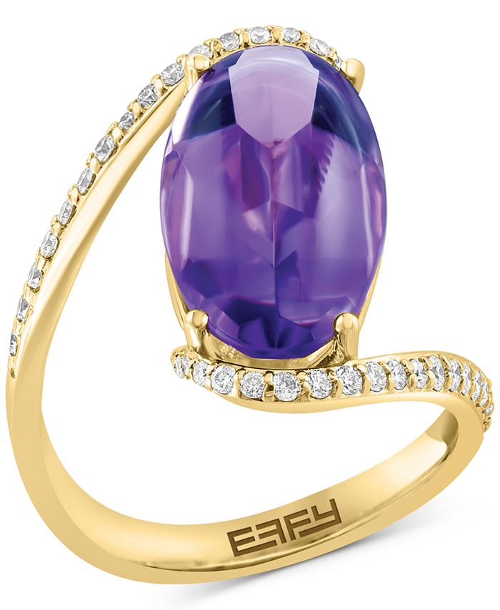 EFFY Collection EFFY® Amethyst (9-7/8 ct. t.w.) & Diamond (3/8 ct. t.w ...