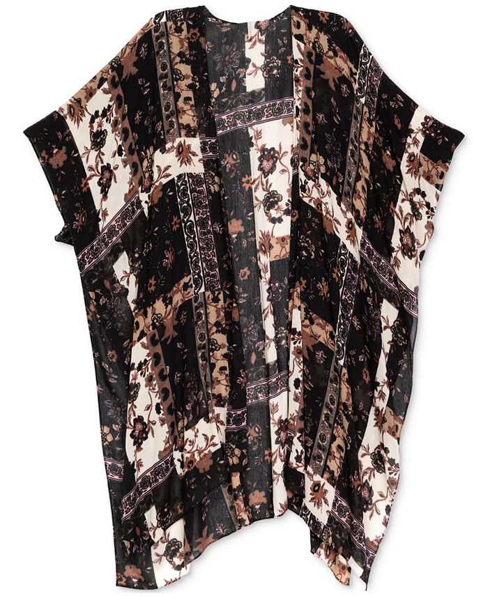 I.N.C. International Concepts Patchwork-Print Duster Topper, Created ...