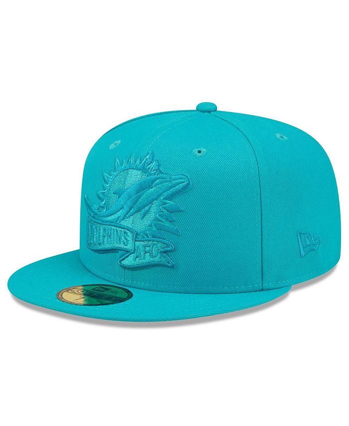 New Era Men's Aqua Miami Dolphins Tonal 2022 Sideline 59FIFTY Fitted ...