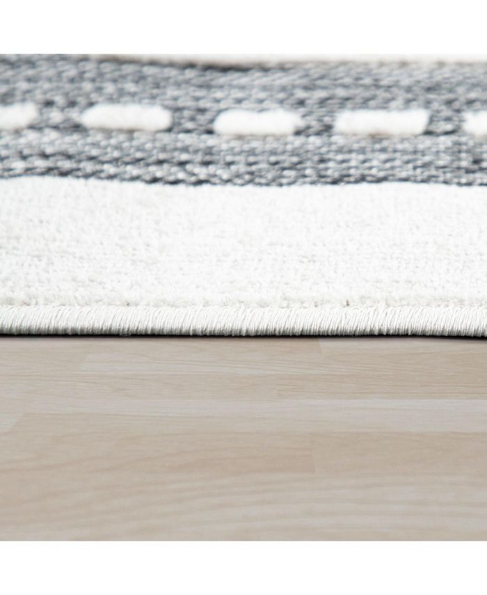 Paco Kids Rug Tweet Roads and Animals Play Mat in Cream - 32'' x 59 ...