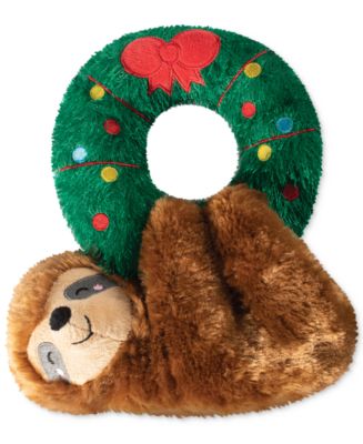 Fringe Studio Sloth Wreath Stuffed Squeaky Dog Toy - Macy's