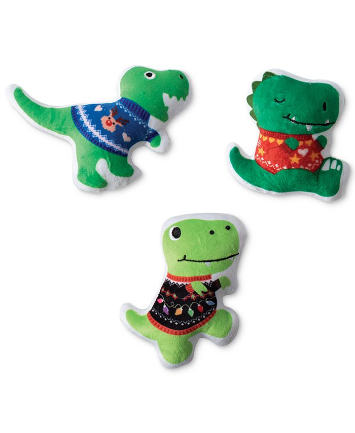 Fringe Studio 3-Pc. Sweater Weather T-Rex Dog Toy Set - Macy's