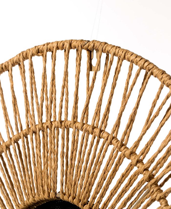 Vintiquewise Decorative Woven Paper Rope Round Shape Modern Hanging ...