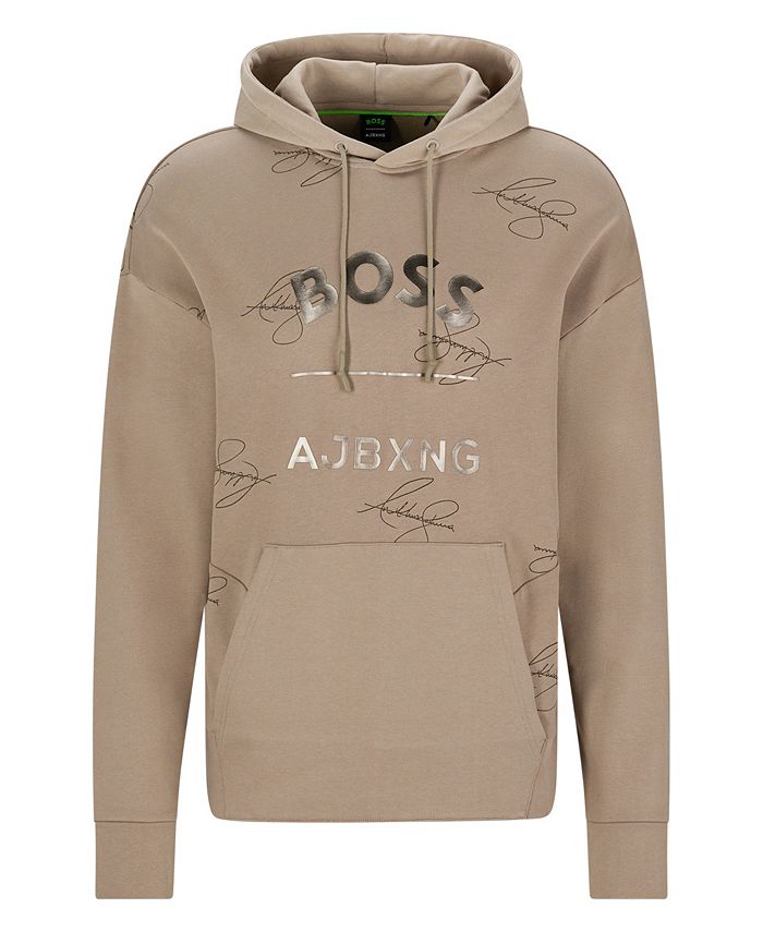 Hugo Boss Men's Cotton Collaborative-Branding Hoodie - Macy's