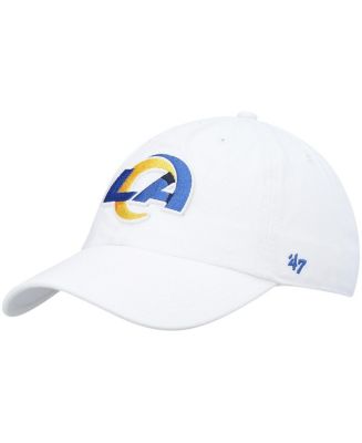 Men's '47 White Los Angeles Rams Logo Clean Up Adjustable Hat - Macy's