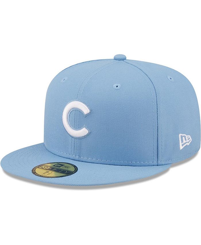 New Era Men's Sky Blue Chicago Cubs Logo White 59FIFTY Fitted Hat - Macy's