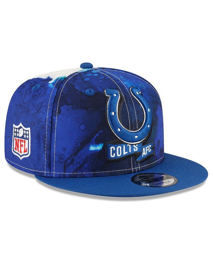 New Era Men's Royal Indianapolis Colts 2022 Sideline 9FIFTY Ink Dye ...