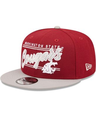 Men's New Era Crimson Washington State Cougars Team Script 9FIFTY ...