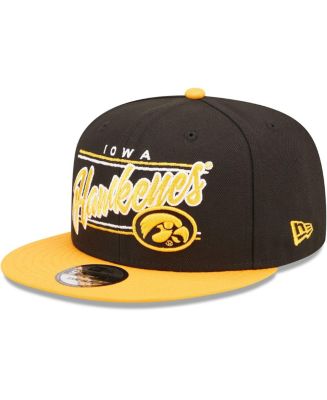 Men's New Era Black Iowa Hawkeyes Team Script 9FIFTY Snapback Hat - Macy's