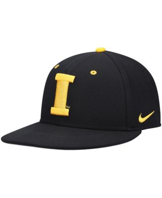 Men's Nike Black Iowa Hawkeyes Baseball True Performance Fitted Hat ...