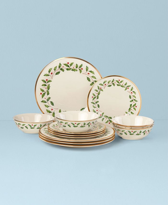 Lenox Holiday 12 Pc. Dinnerware Set, Service for 4 - Macy's
