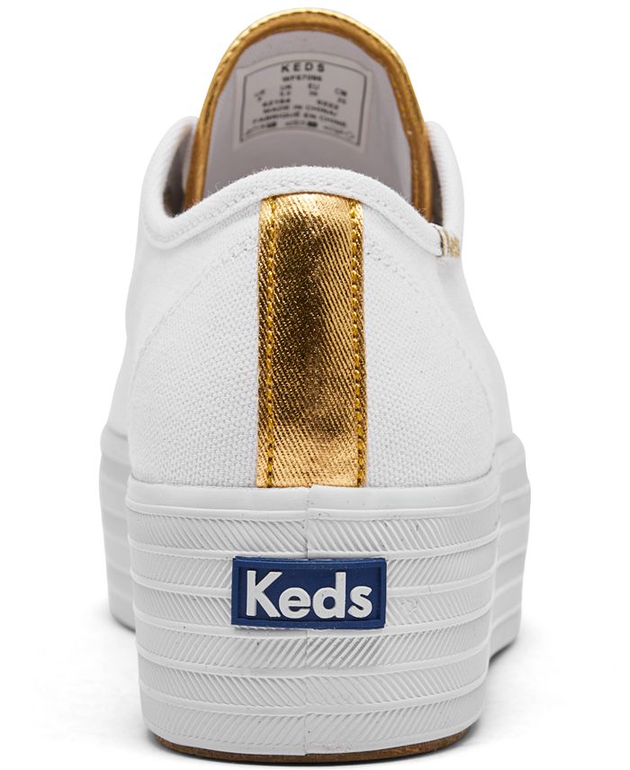 Keds Women's Triple Up Canvas Metallic Platform Casual Sneakers from ...