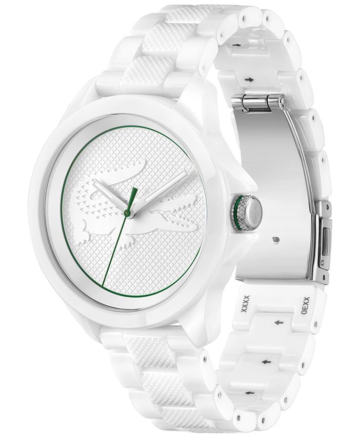 Lacoste Men's Le Croc White Ceramic Bracelet Watch 44mm - Macy's