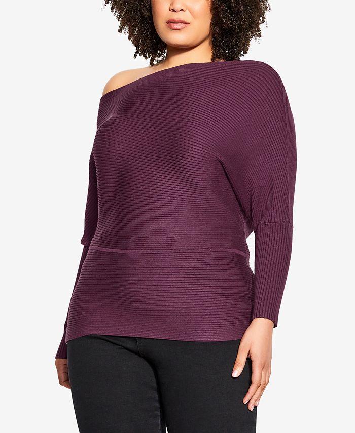 City Chic Trendy Plus Size Fitted Rib Jumper Sweater & Reviews ...