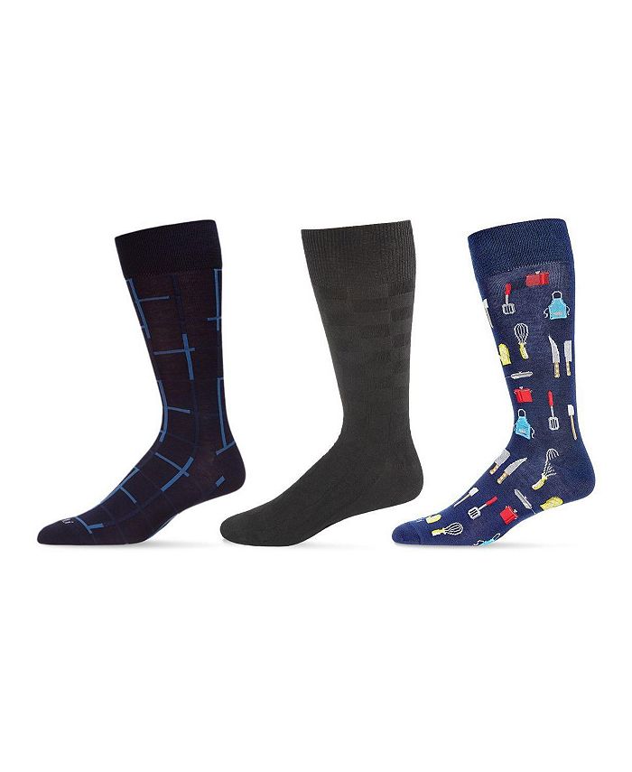 MeMoi Men's Men at Work Assortment Socks, Pack of 3 - Macy's