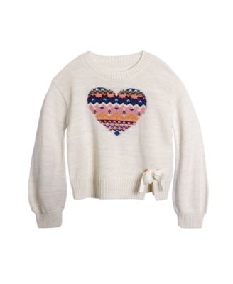 Epic Threads Toddler Girls Heart Bow Sweater, Created For Macy's - Macy's