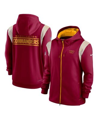 Men's Nike Burgundy Washington Commanders Performance Sideline Lockup Full-Zip Hoodie - Macy's