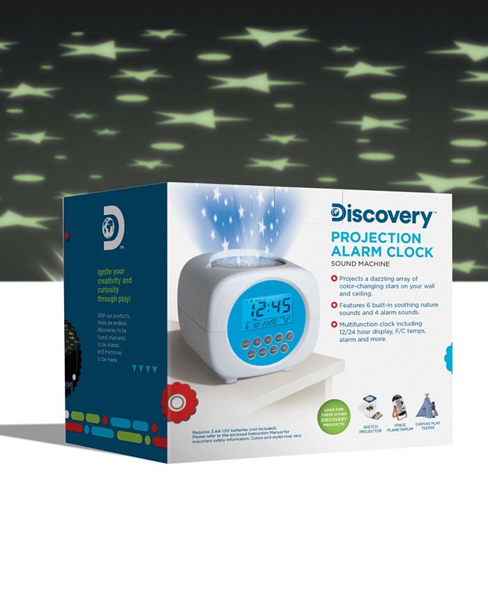 Discovery Kids Moon & Stars Projection Alarm Clock & Sound Machine - Macy's