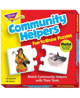 Trend Enterprises Community Helpers Fun-To-Know Puzzle, Set of 40 - Macy's