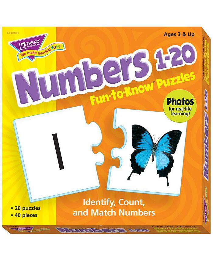 Trend Enterprises Fun-to-Know Puzzles Numbers 1-20 Set, 40 Piece - Macy's