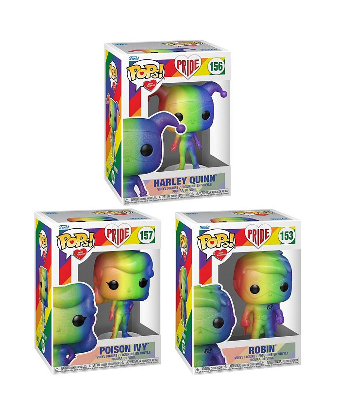 Funko Pop Heroes DC Pride Collectors Set Rainbow Glitter 3 Figure Set ...