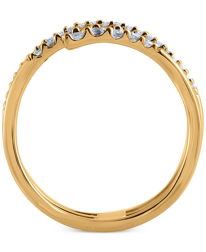 Macy's Diamond Multirow Wrap Ring (1/2 ct. t.w.) in 14k Gold - Macy's