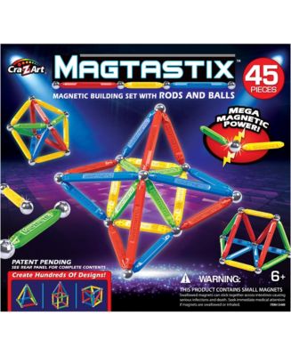 Cra-Z-Art Magtastix Balls and Rods Building Set, 45 Pieces - Macy's
