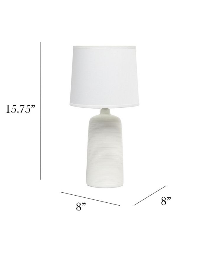 Simple Designs Textured Linear Table Lamp - Macy's