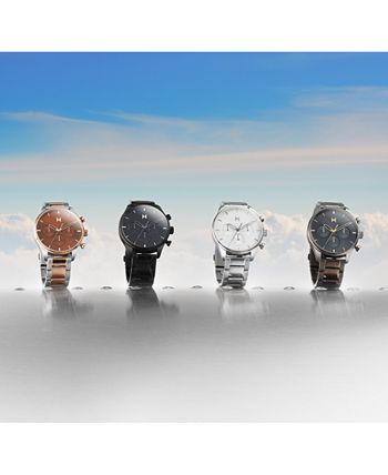 MVMT Men's Chronograph Airhawk Gunmetal-Tone Bracelet Watch 42mm - Macy's