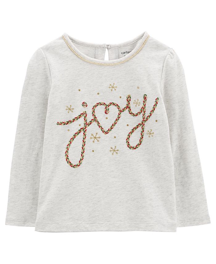 Carter's Toddler Girls Christmas Joy Jersey T-shirt - Macy's