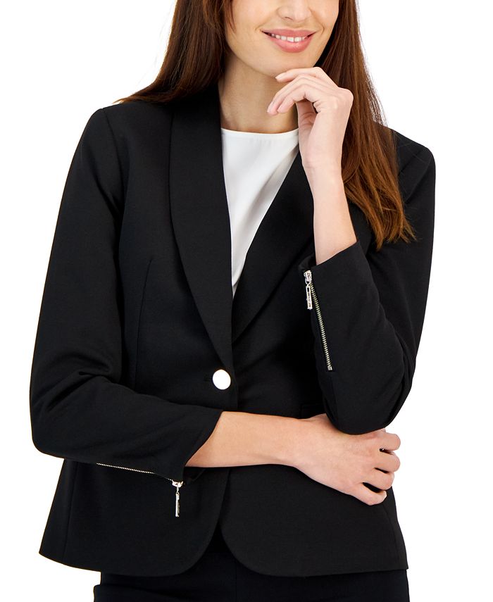 Kasper Women's Shawl-Collar One-Button Jacket - Macy's