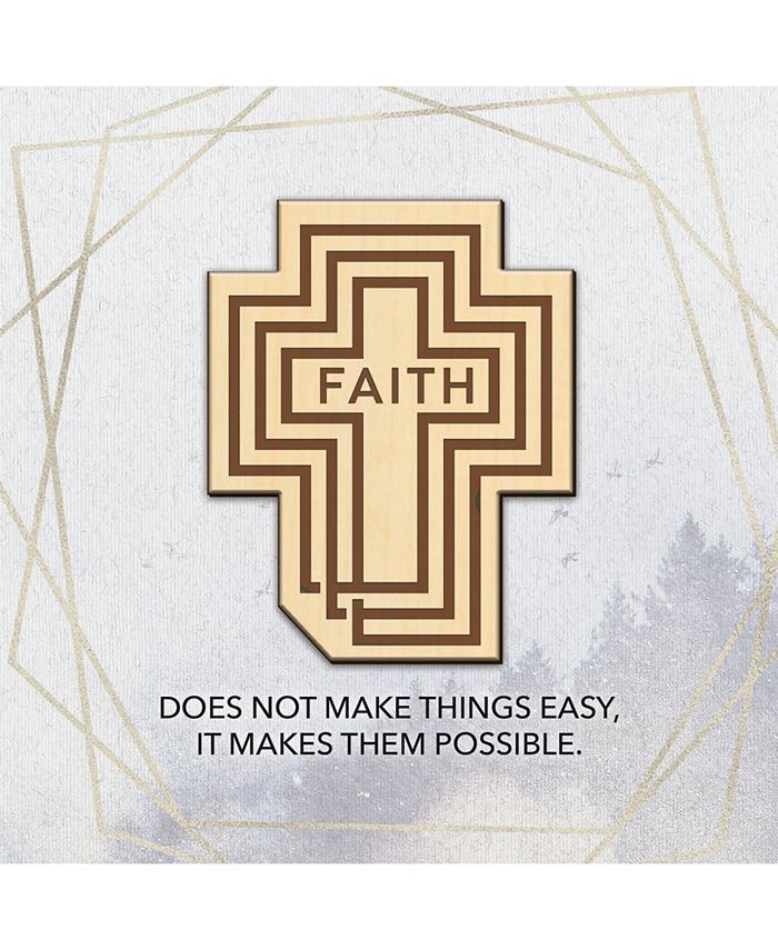Dexsa Faith Does Not Make Things Meadow Wood Plaque, 6" x 6" - Macy's