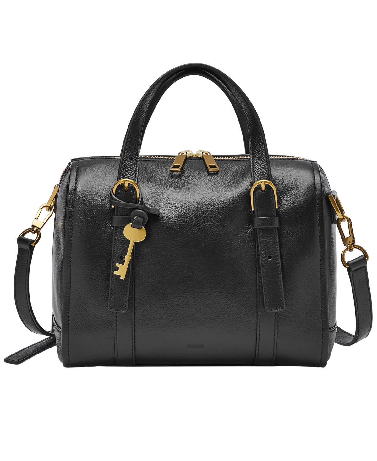 Click here for Fossil Womens Carlie Satchel - Black prices