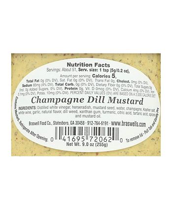 Braswell's Gourmet Champagne Dill Mustard 9 oz (3 Pack) - Macy's