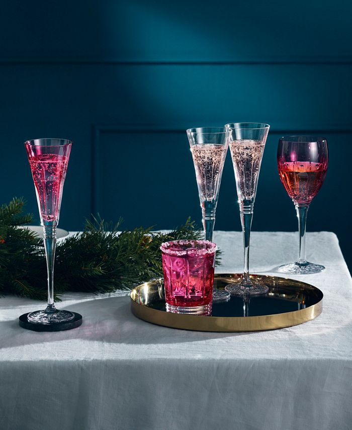 Waterford Winter Wonders Rose Flute Glass Set, 2 Pieces - Macy's